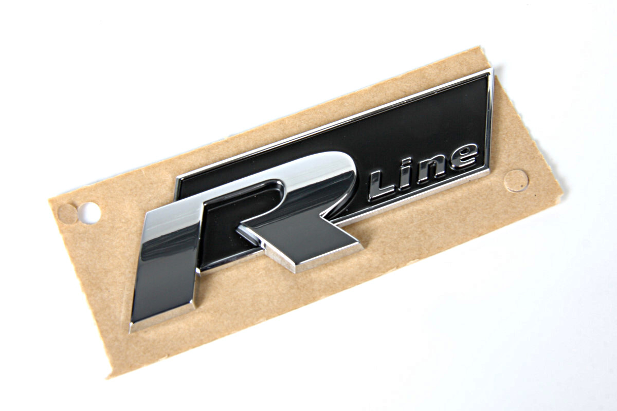 X2 Genuine VW Golf PASSAT R-line Chrome Black Badge Emblem 5k0853688a ...