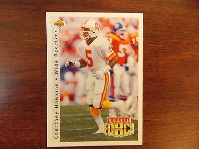 FOOTBALL CARD 1992 UPPER DECK SET BREAK COURTNEY HAWKINS ROOKIE FORCE ...