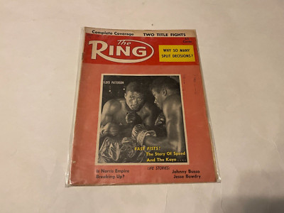 Vtg Boxing The Ring Magazine Floyd Patterson July 1958 50s Best Slit ...