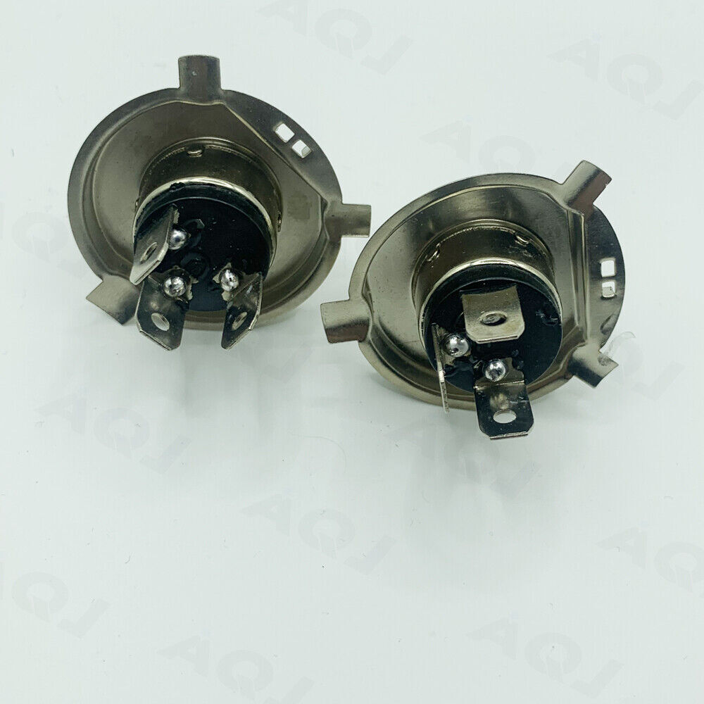 6 Volt LED Headlight Headlamp Clear Glass Light Lamp Bulbs 35W Pair H4 ...