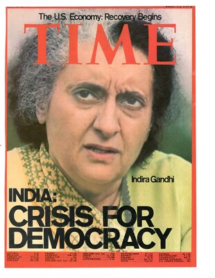 Indira Ghandi India 1977 Time Cover 1 Page To Frame | eBay