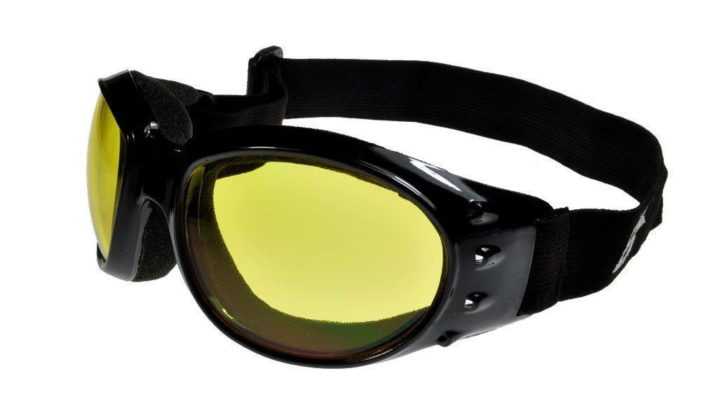 BIRDZ Eagle Interchangeable Motorcycle Goggles 3 Lens Kit Black Ml for ...