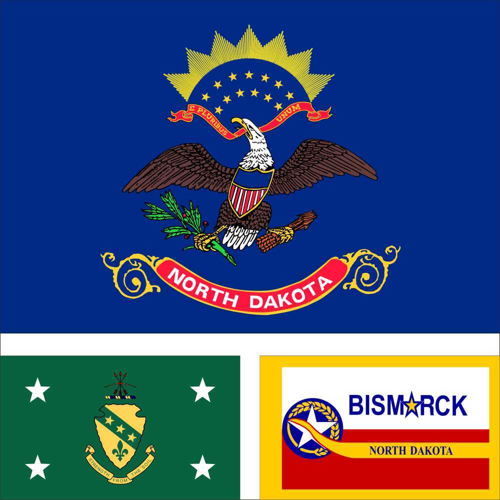 North Dakota Flag State Flag Of North Dakota Shield Shape Aluminum