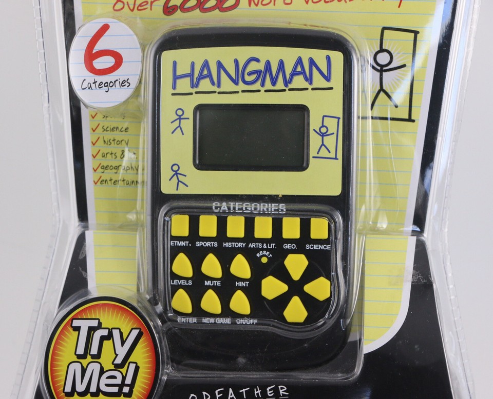 FACTORY SEALED Vintage Hangman Pocket Arcade Handheld Game 2009 ...