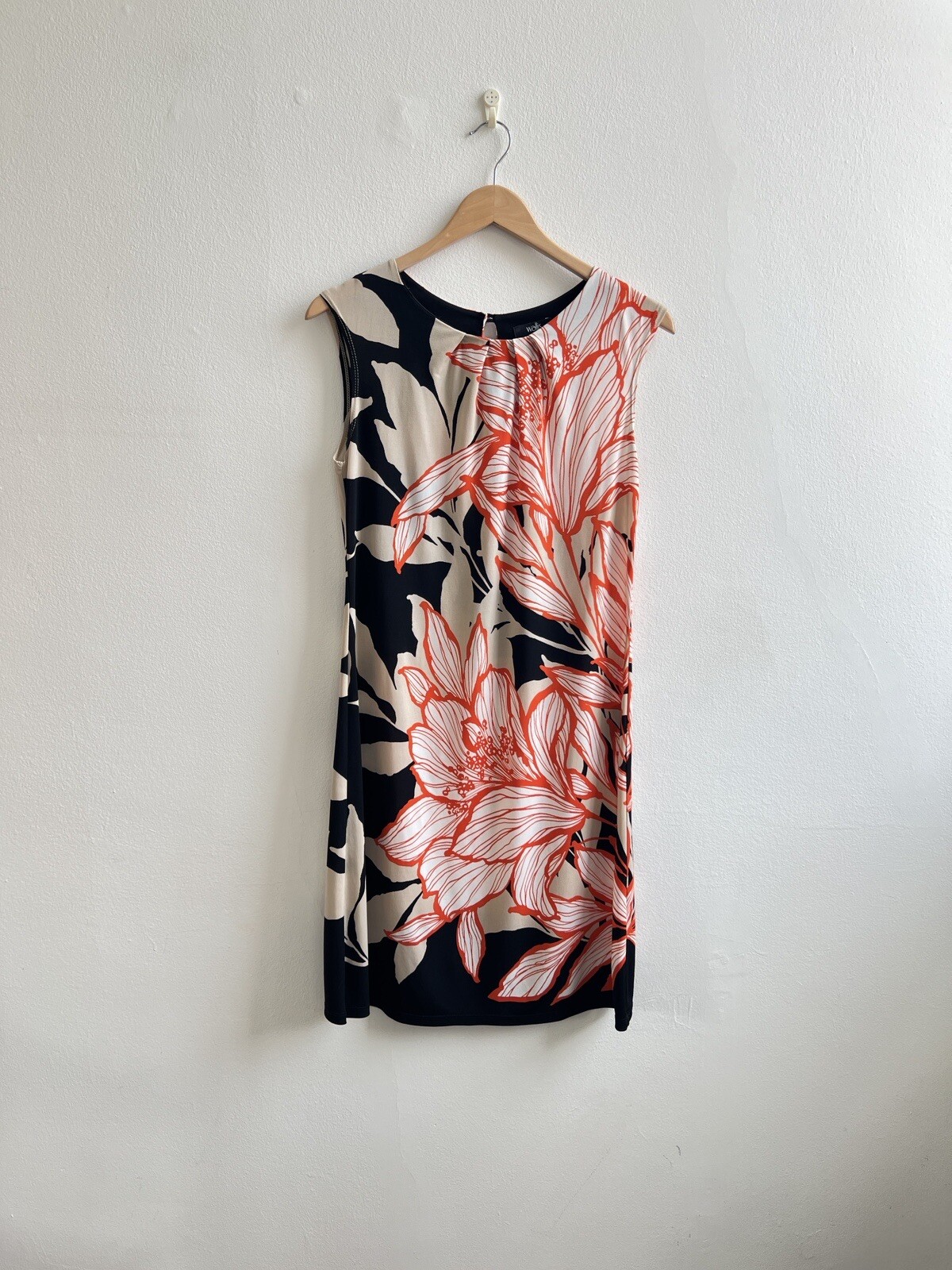 Wallis Black & Orange Floral Bold Print Sleeveless A-… - Gem