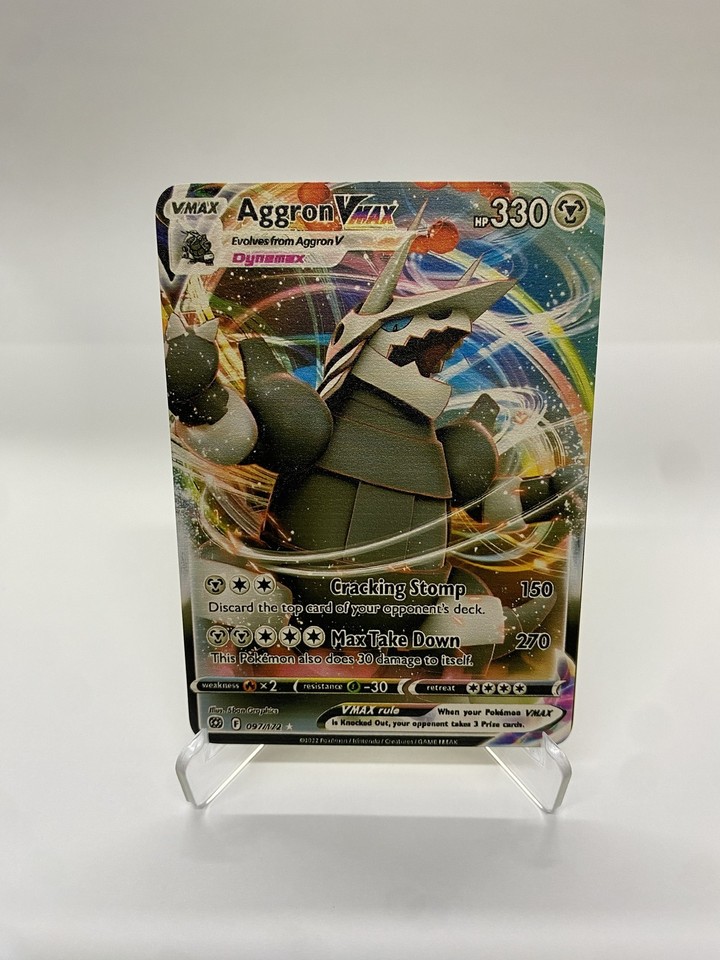 Aggron Vmax Gold Metal Pokémon Card-Collectible Gift Display！Christmas ...
