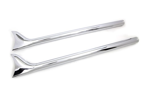 36 inch Straight Fishtail Extension Set Chrome fits Harley Davidson | eBay
