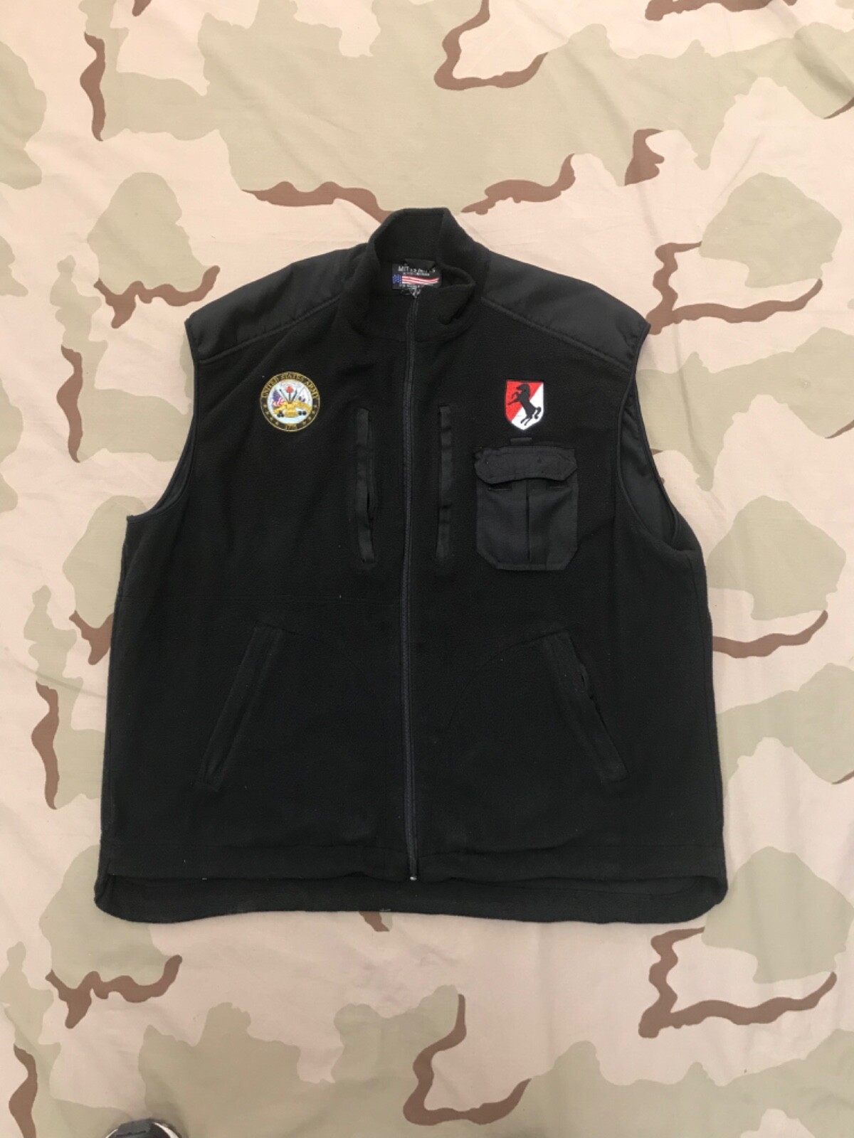 US ARMY VIETNAM 11th Armored Cavalry Patch Vest 11 ACR Fleece | eBay