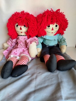 Vintage 1950's Raggedy Ann and Raggedy Andy Rag Dolls - | eBay
