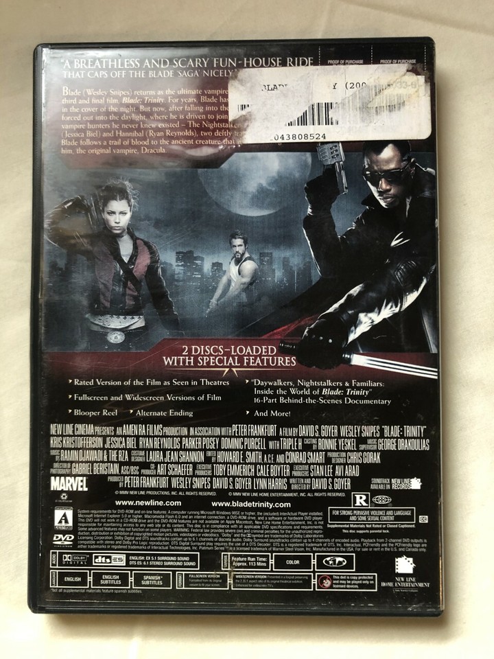 Blade: Trinity (DVD, 2005, 2-Disc Set)movie 794043781827| eBay