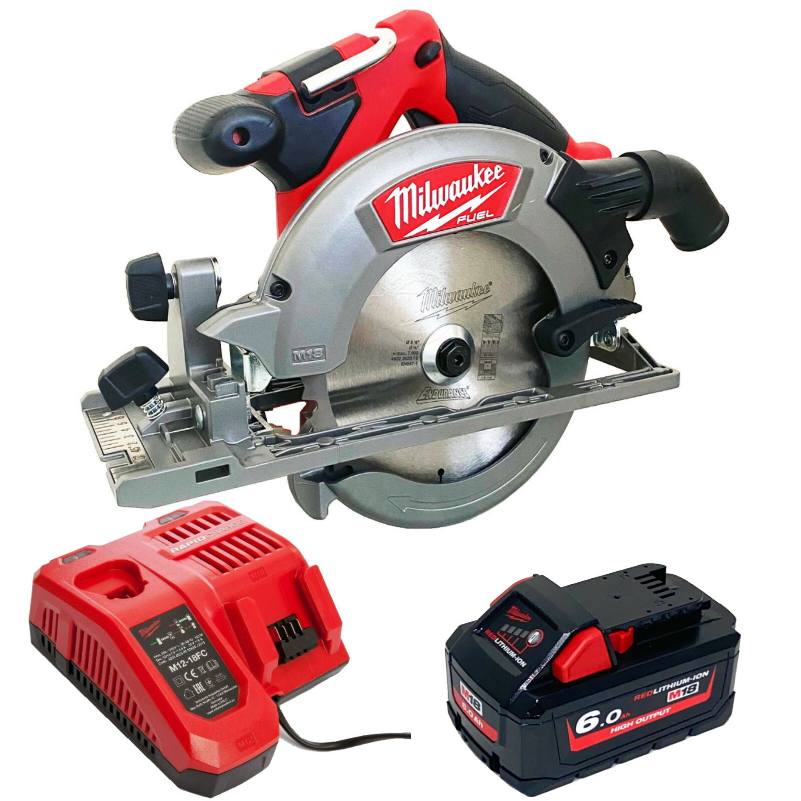 Milwaukee 18V Cordless 165mm 6-1/2" Circular Saw M18CCS55 Fuel Combo ...