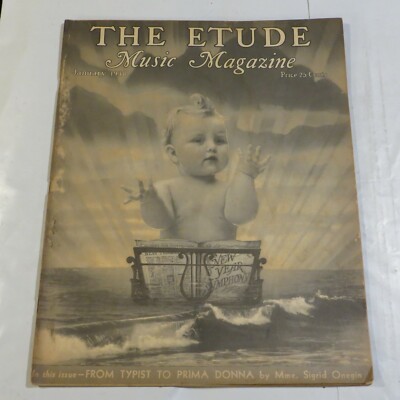 Vintage Antique The Etude Music Magazine January 1938 Typist To Prima ...