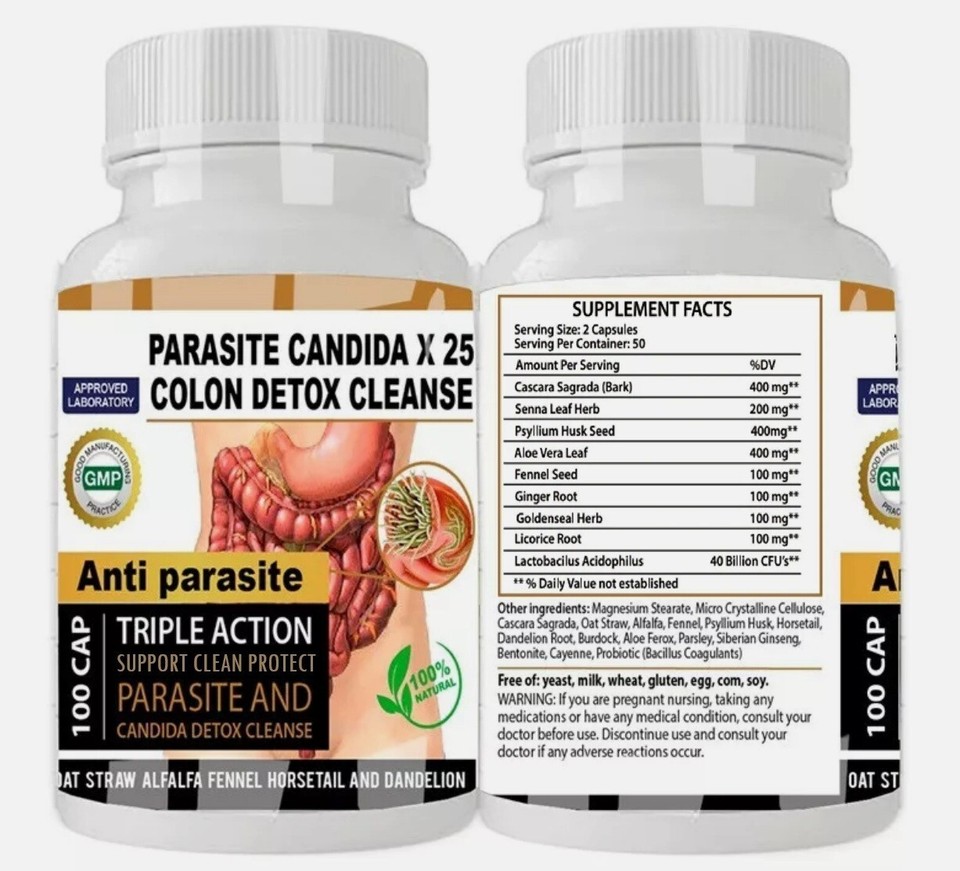 Parasite Cleanse DETOX Liver Colon Yeast Blood Support vital 200 Cap XL ...