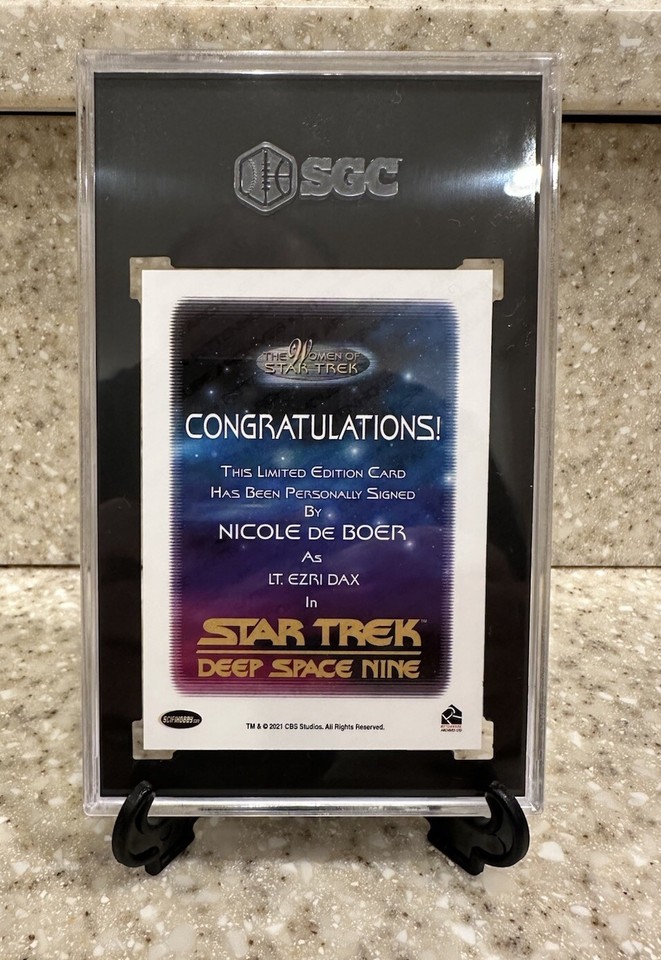 Rittenhouse Women of Star Trek auto Nicole de Boer as Ezri Dax DS9 SGC ...