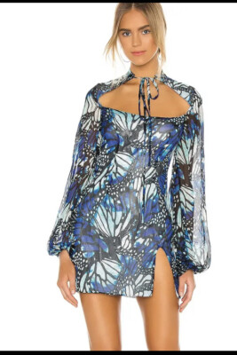 Kim Shui NWT Revolve Butterfly Mini Dress Silk XS | eBay
