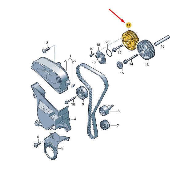 Neu Volkswagen Arteon Nockenwelle Außen Verstellung Einheit 04E109088AE ...