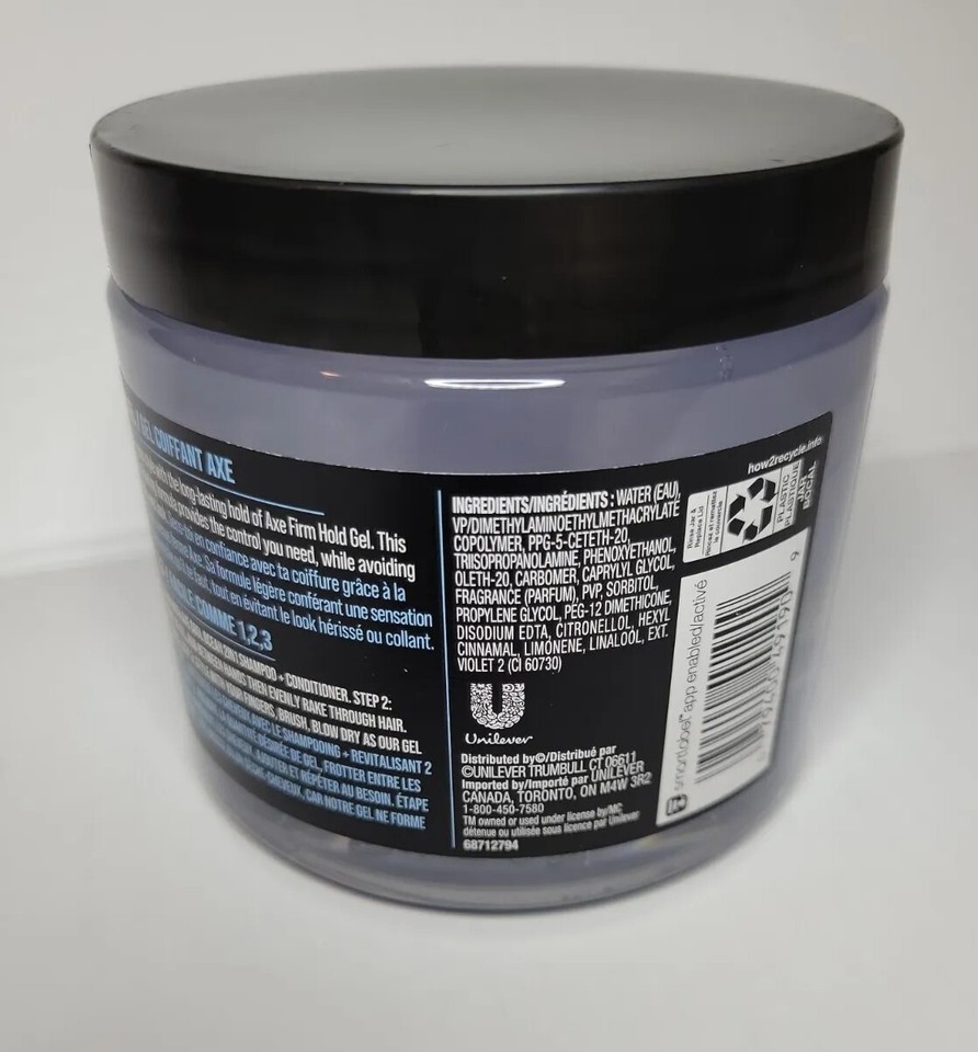 AXE Firm Hold Gel COOL OCEAN Hair Gel 15oz Natural Shine Clean Feel NEW ...