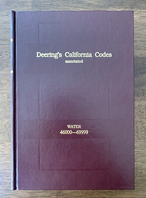 Deering's California Codes Annotated Water 46000- Lexis Nexis HB Law ...