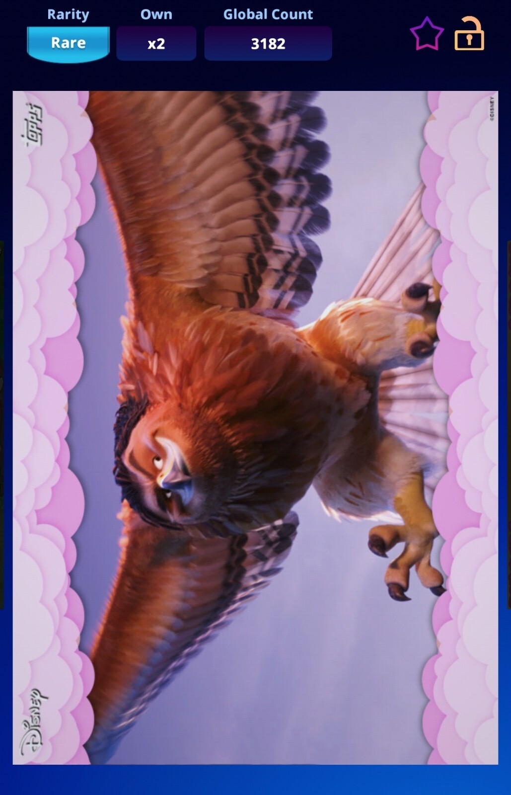 Topps Disney Collect Digital In Flight MAUI HAWK 2 Pink Moments Rare | eBay