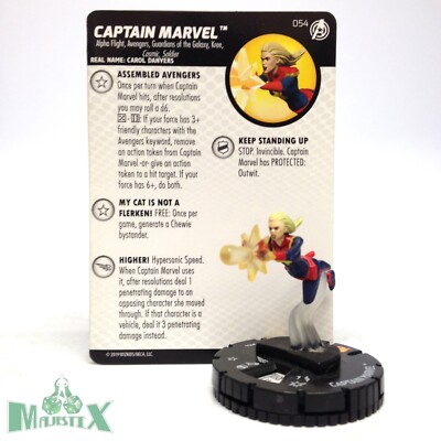 Heroclix Captain America and Avengers set Captain Marvel #054 Super ...