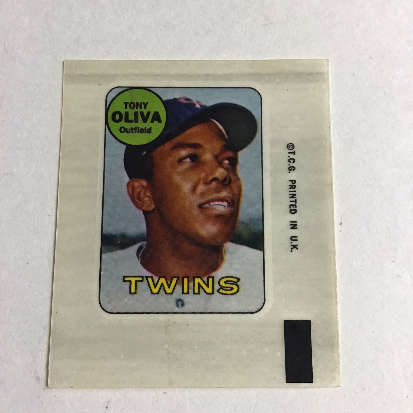 1969 Topps Decals Tony Oliva Baseball Card Sticker Minnesota Twins ...