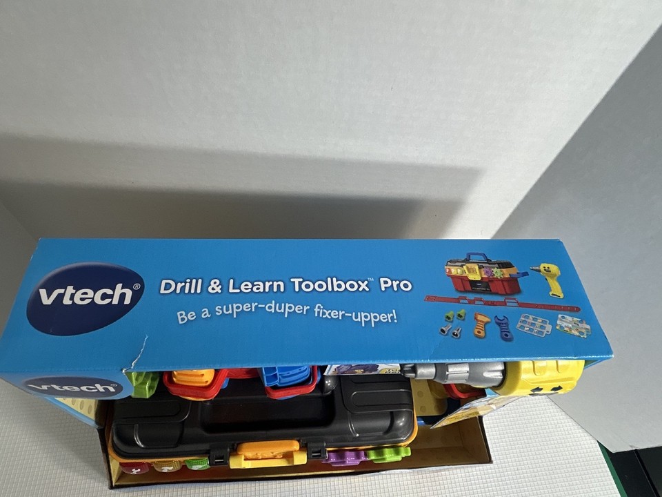 NEW Vtech Drill & Learn Toolbox Pro Pretend Toy Learning Interactive ...