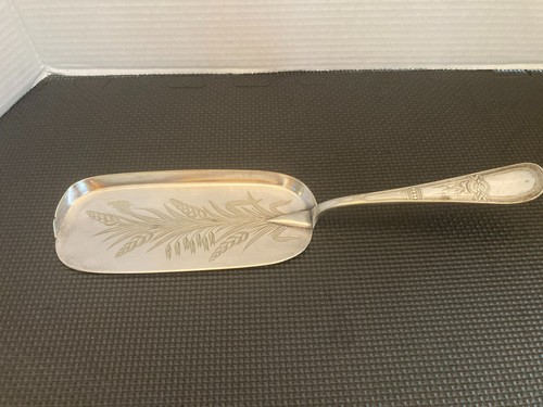 ANTIQUE ENGLISH SHEFFIELD SILVERPLATE CRUMB CATCHER WITH FLORAL ...