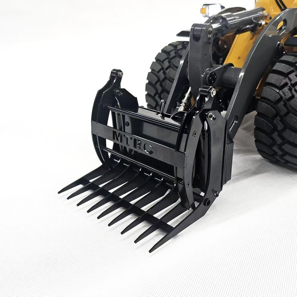 Metal Root Rake Grapple Attachment for MTM 1/14 RC Hydraulic Loader ...