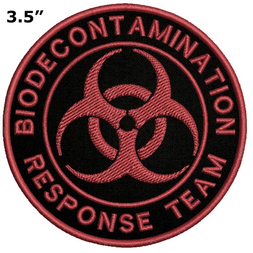 BIOHAZARD SYMBOL EMBROIDERED PATCH IRON / SEW-ON TOXIC WARNING DANGER ...