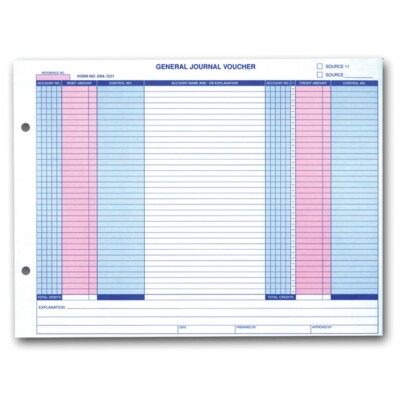 General Journal Voucher - ERA-7221 - QTY. 100 | eBay