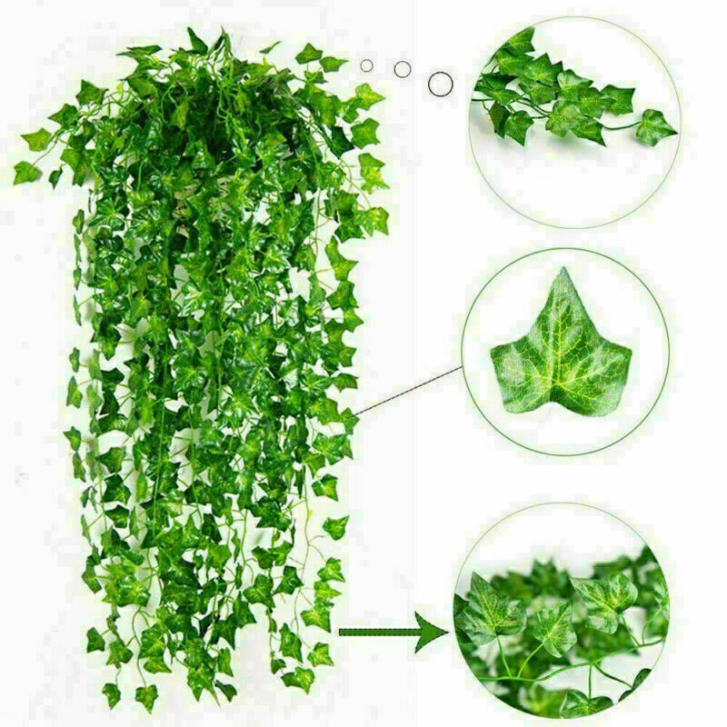 Artificial Hanging Ivy Plant Fake Vine Leaf Greenery Garland Wedding ...