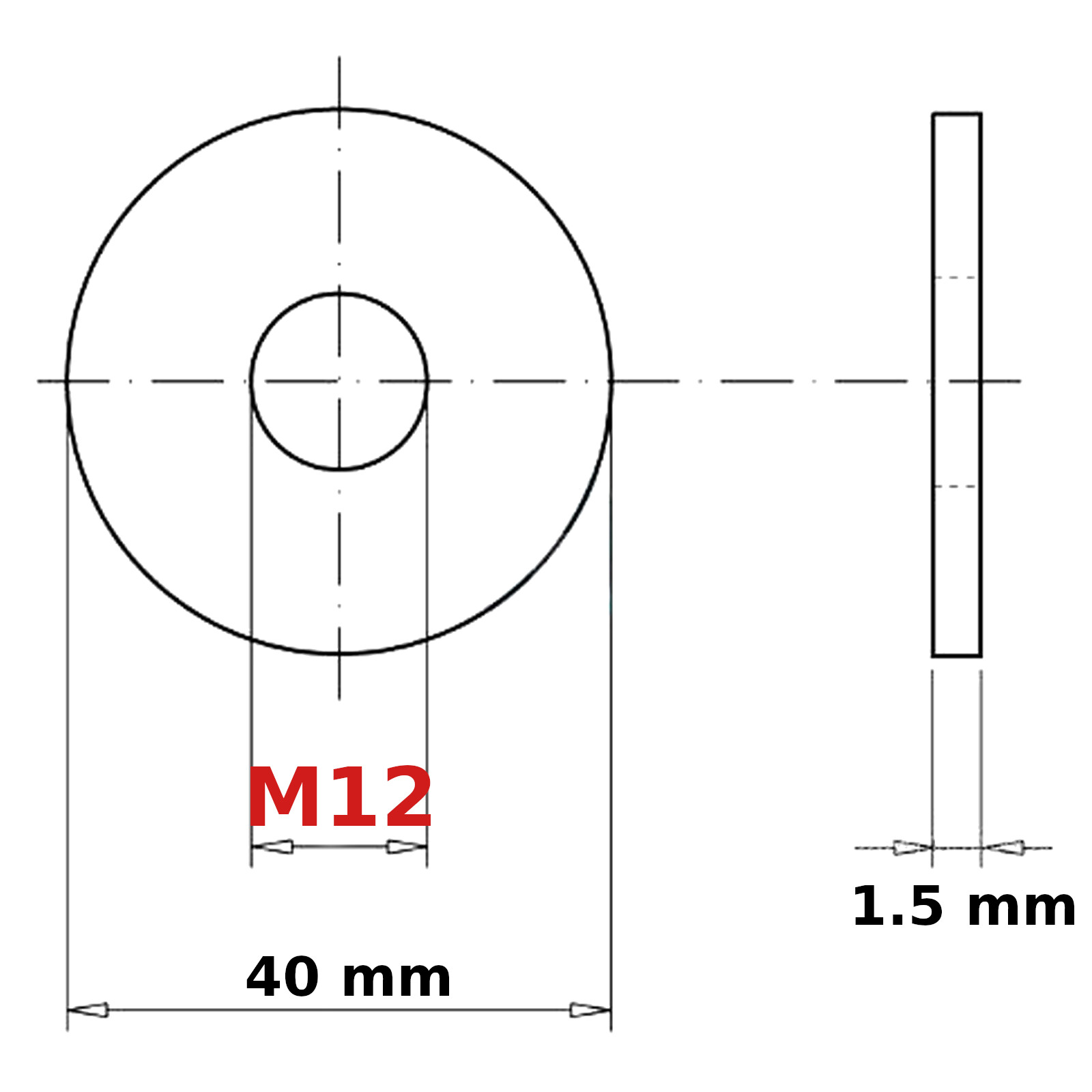 M5 M6 M8 M10 M12 REPAIR WASHERS PENNY MUDGUARD LARGE WIDE WASHER ZINC ...