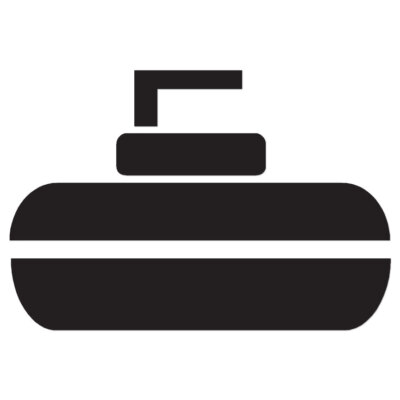 Curling Stone Rock - Vinyl Decal Sticker - Multiple Color & Sizes ...
