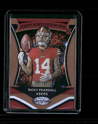 2024 Panini Certified Rookies Mirror Bronze #15 Ricky Pearsall 49ers ...