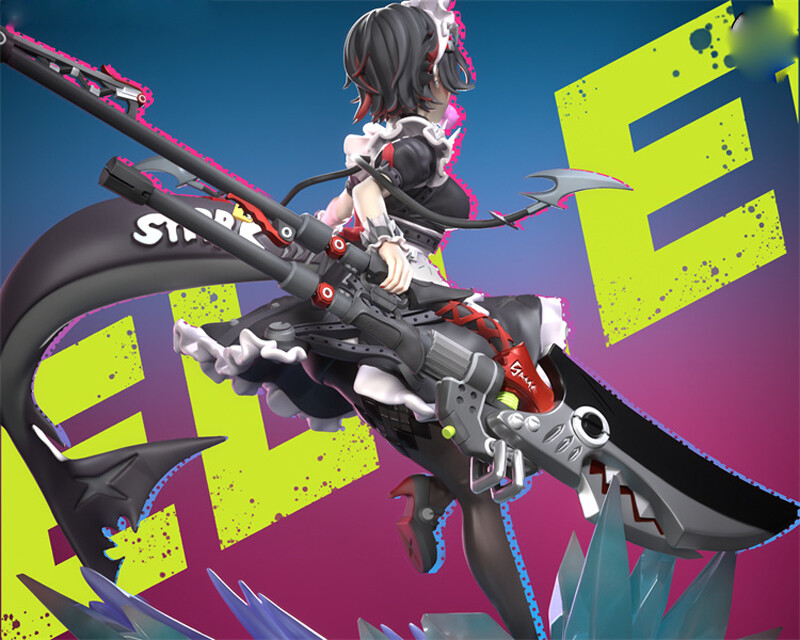 Ellen Joe 1/8 1/6 1/4 3D print figure Model Kit Unpainted Unassembled ...