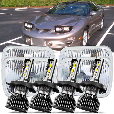 For Pontiac Trans Am 1998 2000-2002 4pcs " LED Headlights Hi/Lo Sealed ...