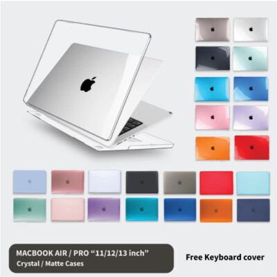 MacBook Hard Case + Keyboard Cover For Apple 11 12 13 Air Retina Pro 13 ...