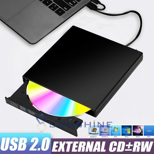 USB 2.0 External Media Player CD±RW Burner Recorder CD/DVD-ROM Reader ...