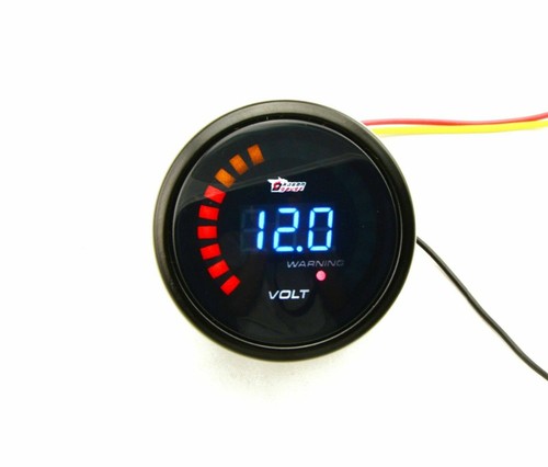2" 52MM Colorful LED Digital Volt Voltage Meter Gauge Boat Car AUTO 0 ...