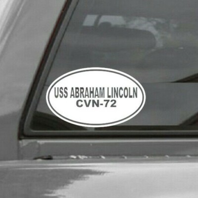 USS ABRAHAM LINCOLN CVN-72 EURO OVAL Vinyl Window Decal | eBay