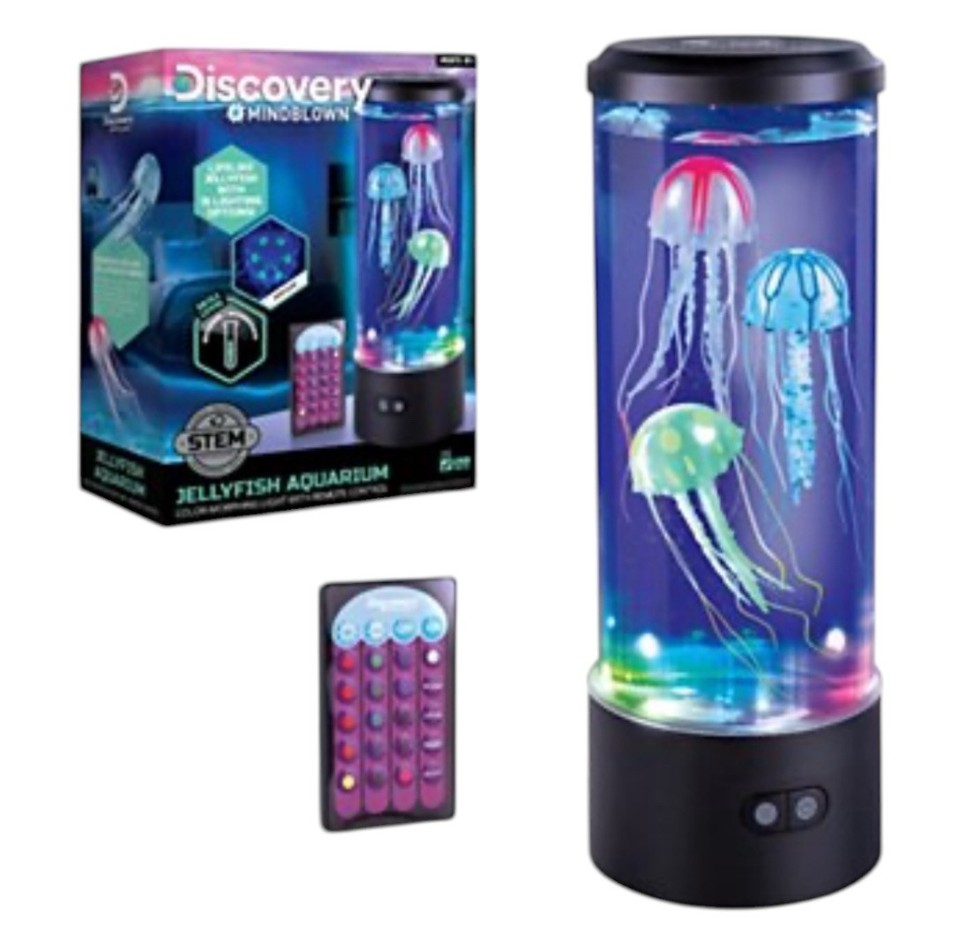 Discovery #Mindblown Jellyfish Aquarium Color-Morphing Lamp with 15 ...