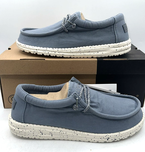 Hey Dude Men's Wally Washed Steel Blue 111522615 - US 8 EU 41 | eBay