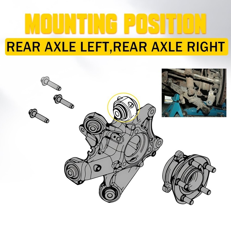 2PCS For Jaguar XF XE 2015> Rear Left Right Hub Knuckle Lower Rose Void ...