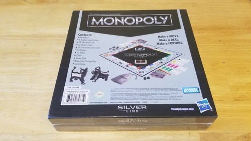 Monopoly Silver Line Premium Board Game Modern Style With Foil 10a for ...