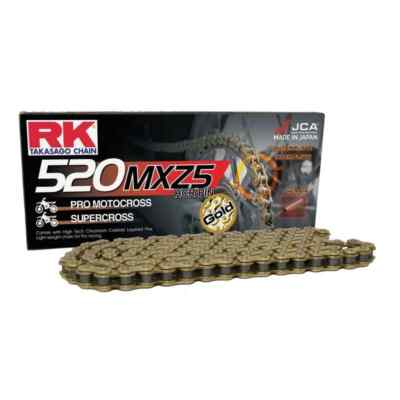 RK GB520MXZ5 Heavy Duty Gold MX Race Motocross Supercross Chain - 520 / ...