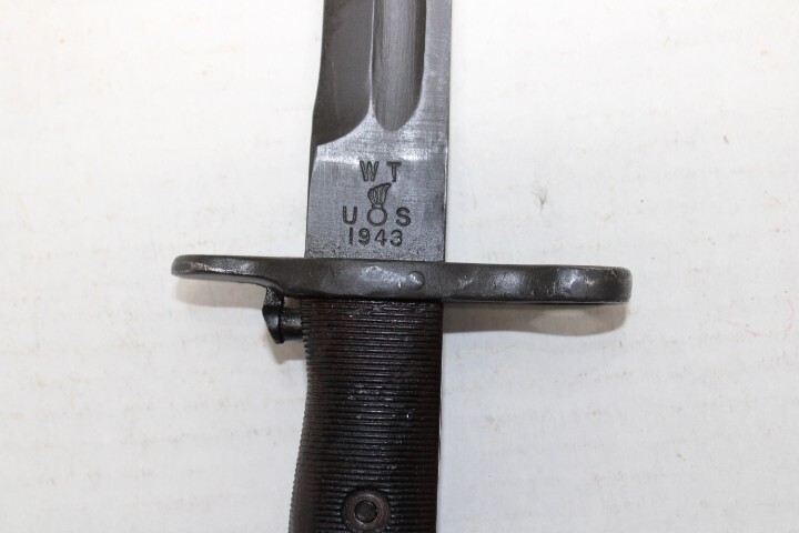 1943 WT MARKED M1 GARAND shortened Bayonet & Scabbard WILDE DROP FORGE ...