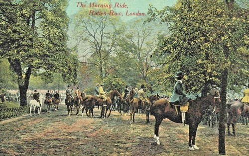 VIntage Postcard-The Morning Horseback RIde, Rotten Row, London, UK | eBay