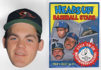 GREG OLSON 1990 TOPPS HEADS UP! CARD WITH SUCTION CUP BALTIMORE ORIOLES ...