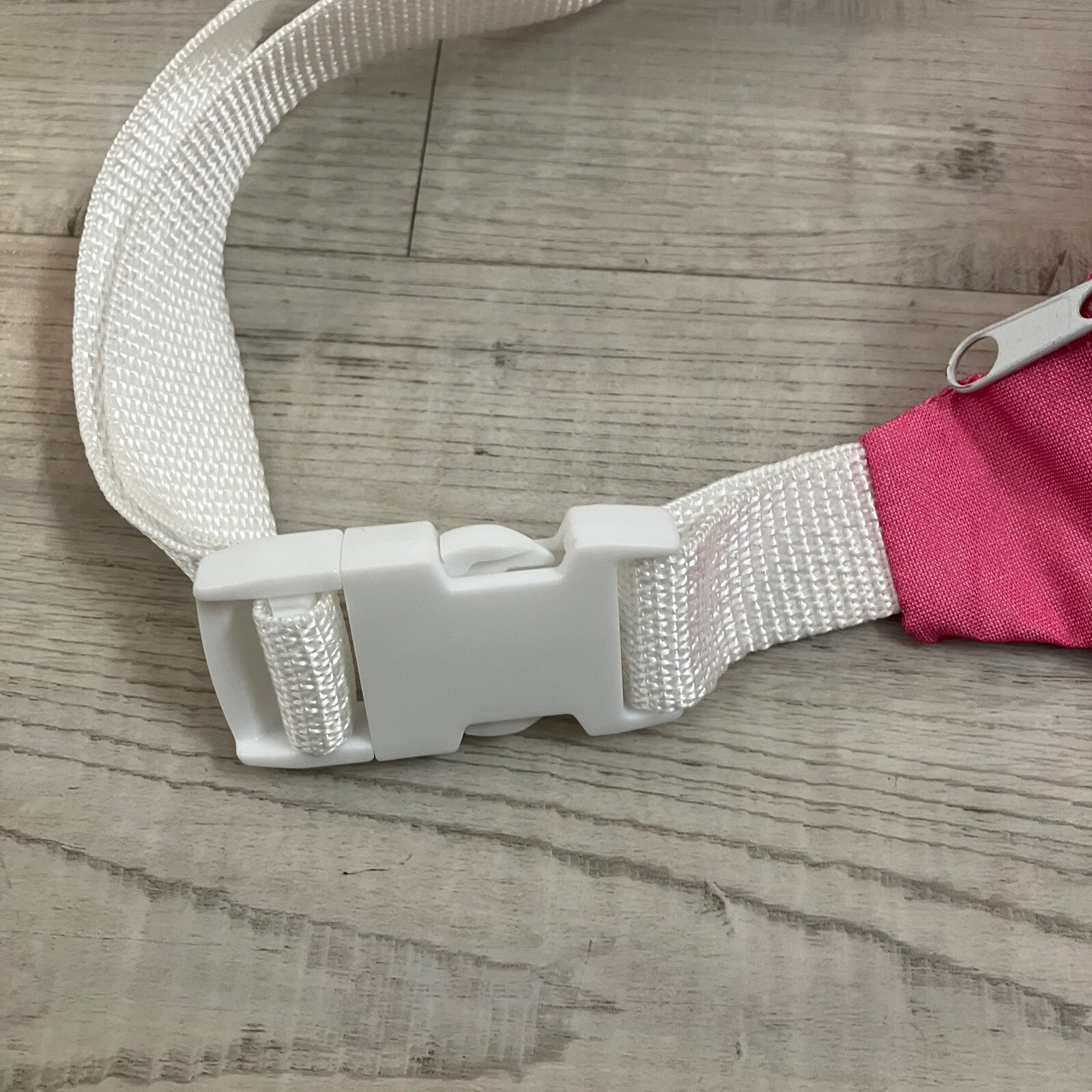 Bubble Yum Pink Fanny Pack Waist Zip Nylon Web Belt Made In USA Vintage ...