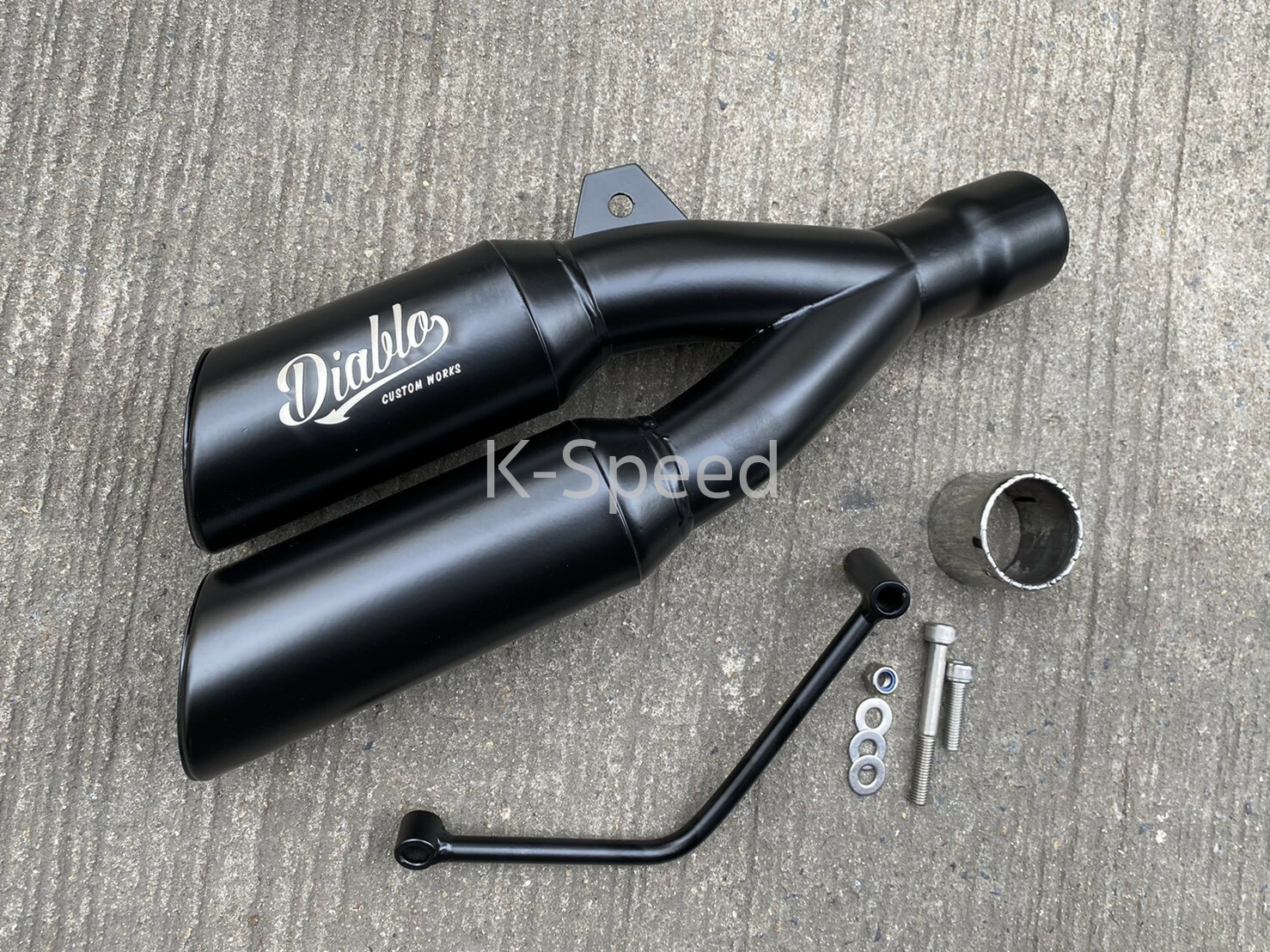 EXHAUST TWIN PIPE SLIP ON LOW MOUNT DIABLO HONDA REBEL CMX 250 300 500 ...